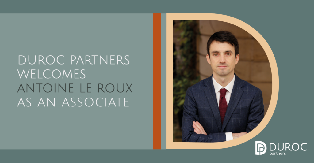 Antoine Le Roux joins the Duroc team!